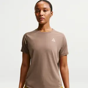 Nike Dri-fit Short-sleeve Trail Running Top - Brown