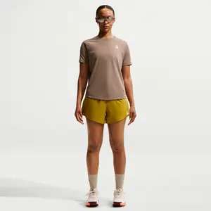 Nike Dri-fit Short-sleeve Trail Running Top - Brown