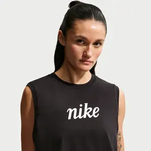 Nike Sportswear Club Loose Cropped Tank Top - Black