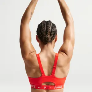 Nike Indy High Support Padded Adjustable Sports Bra - Red