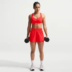 Nike Indy High Support Padded Adjustable Sports Bra - Red