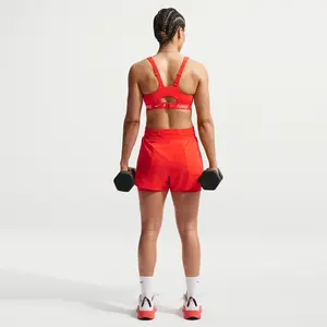 Nike Indy High Support Padded Adjustable Sports Bra - Red