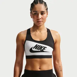 Nike Swoosh Medium-support Padded Sports Bra - White