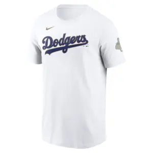 Nike Freddie Freeman Los Angeles Dodgers 2025 World Series Champion Gold Series Mlb T-shirt - White