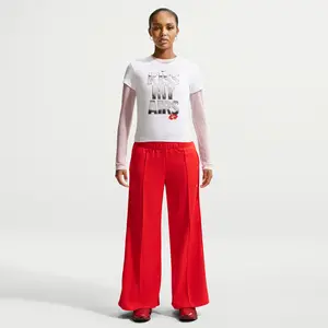 Nike Sportswear Mid-rise Wide-leg Track Pants - Red