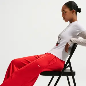 Nike Mid-rise Wide-leg Track Pants - Red