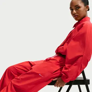 Nike Oversized High-waisted Woven Pants - Red