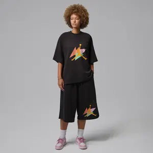 JORDAN Brooklyn Fleece French Terry Short-sleeve T-shirt - Black
