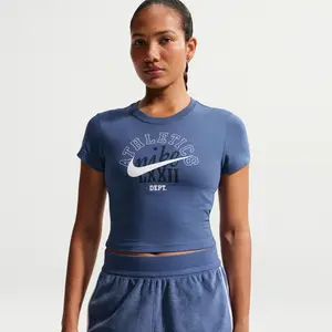 Nike Sportswear Chill Knit Slim Cropped T-shirt - Blue