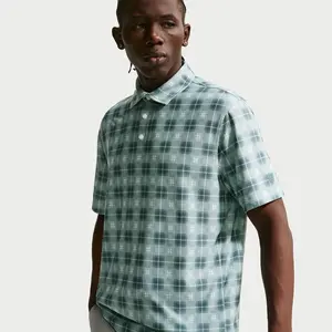 Nike Tailored Performance Tartan Dri-fit Golf Polo - Green