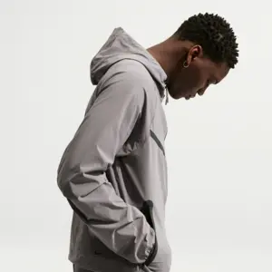 Nike Tech Dri-fit Woven Full-zip Windrunner Jacket - Black