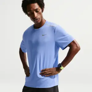 Nike Miler Dri-fit Short-sleeve Running Top - Blue