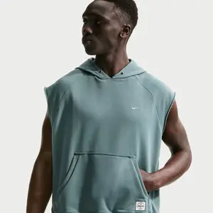 Nike N.a.c. Dri-fit Fleece Sleeveless Training Hoodie - Grey