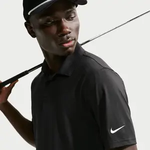Nike Velocity Dri-fit Sleeve Logo Golf Polo - Black