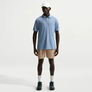 Nike Par Dri-fit Sleeve Logo Golf Polo - Blue