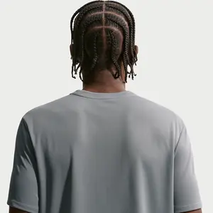 Nike Miler Dri-fit Short-sleeve Running Top - Grey