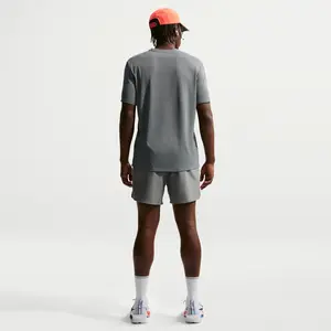 Nike Miler Dri-fit Short-sleeve Running Top - Grey