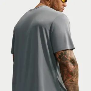 Nike Miler Dri-fit Short-sleeve Running Top - Grey