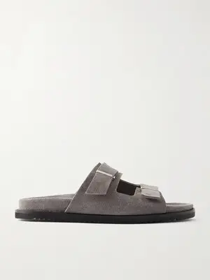 Mr P. Suede Slides - Gray