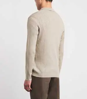 Sunspel Silk-cotton Long-sleeve Polo Shirt