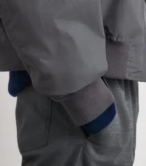 JIL SANDER Cotton Padded Bomber Jacket - Grey