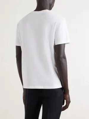 Valentino Garavani Vgold Cotton-jersey T-shirt - White
