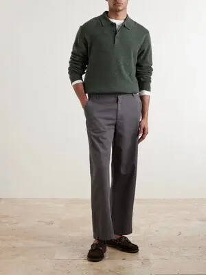 Mr P. Barrel-leg Cotton-twill Trousers - Gray
