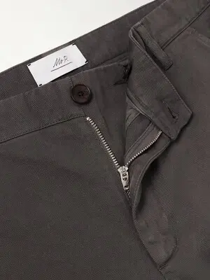 Mr P. Barrel-leg Cotton-twill Trousers - Gray