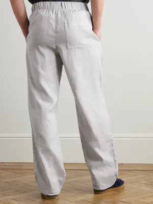 Frescobol Carioca Luan Straight-leg Linen And Cotton-blend Trousers