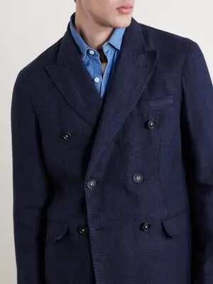 Massimo Alba Brando Double-breasted Linen Blazer