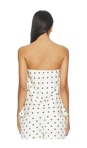 Line & Dot Polka Dot Strapless Tube Top