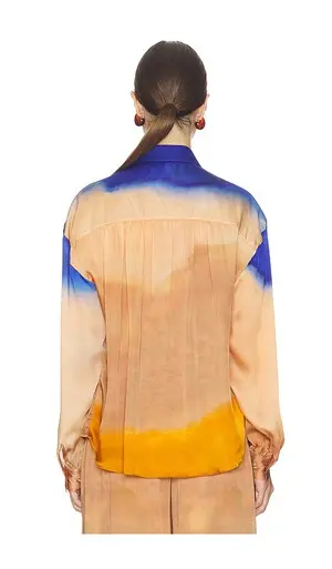 Ulla Johnson Gesture Long Sleeve Silk Blouse - Moontide