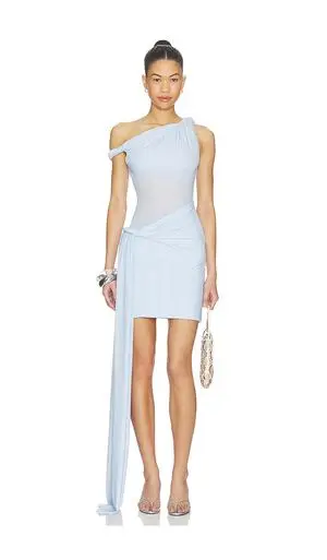 Misha Collection Sisal Mesh Mini Dress - Skywriting