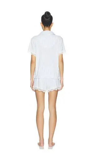 Flora Nikrooz Luna Notch Pajama Set In Baby - Blue