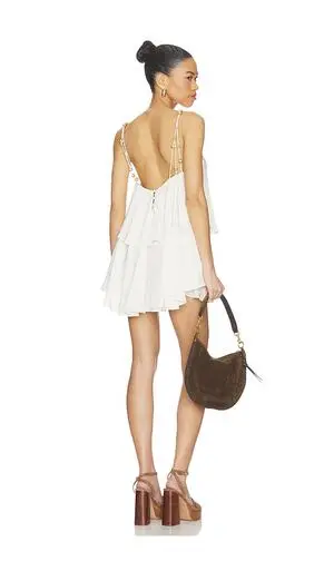 LOVERS AND FRIENDS Cala Silk Mini Dress - Ecru