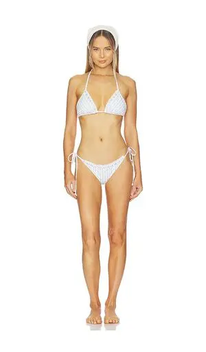 LoveShackFancy Harbor Bikini Set - Denim Sky