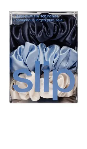 Slip Set Of 3 Pure Silk Large Scrunchies - Skye
