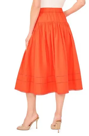 Ted Baker London Tiered Cotton Midi Skirt