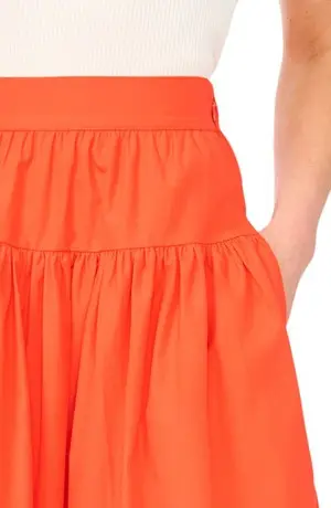 Ted Baker London Tiered Cotton Midi Skirt