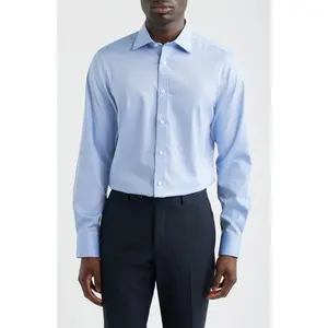 Hickey Freeman Modern Fit Pima Cotton Dress Shirt - Blue