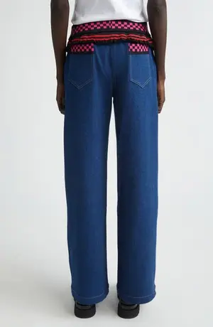 CHOPOVA LOWENA Peebles Studded Wide-leg Jeans