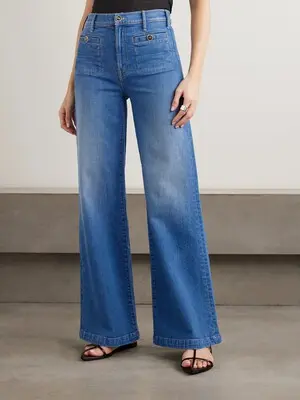 MOTHER Stashed Hustler Roller Sneak High-rise Bootcut Jeans