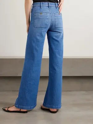 MOTHER Stashed Hustler Roller Sneak High-rise Bootcut Jeans