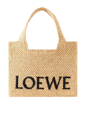 Loewe Paula's Ibiza Embroidered Raffia Tote - Neutrals