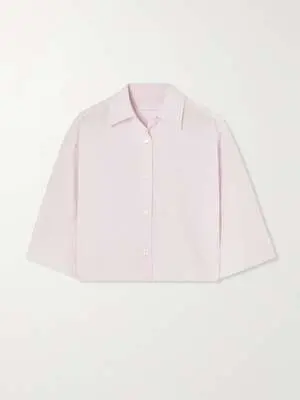 Maria Mcmanus Cropped Organic Cotton-poplin Shirt