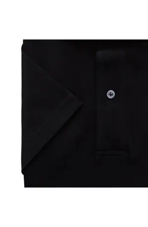EMANUEL BERG Textured Luxe Polo - Black