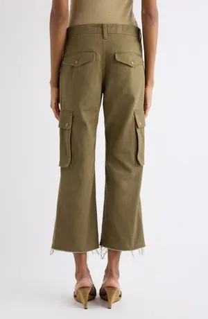 Isabel Marant Étoile Josine Cotton Twill Crop Cargo Pants - Khaki