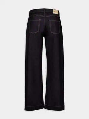 Alexander McQueen Indigo Wide-leg Denim Jeans - Blue