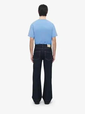 Alexander McQueen Indigo Wide-leg Denim Jeans - Blue