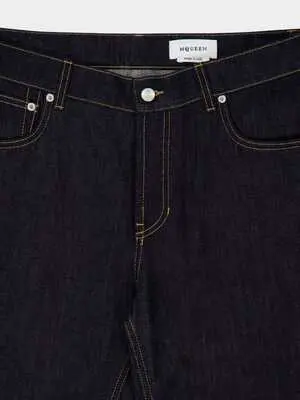 Alexander McQueen Indigo Wide-leg Denim Jeans - Blue